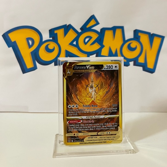 Pokemon | Toys | Pokemon Arceus Vstar Gg7gg70 Crown Zenith Metal Gold ...